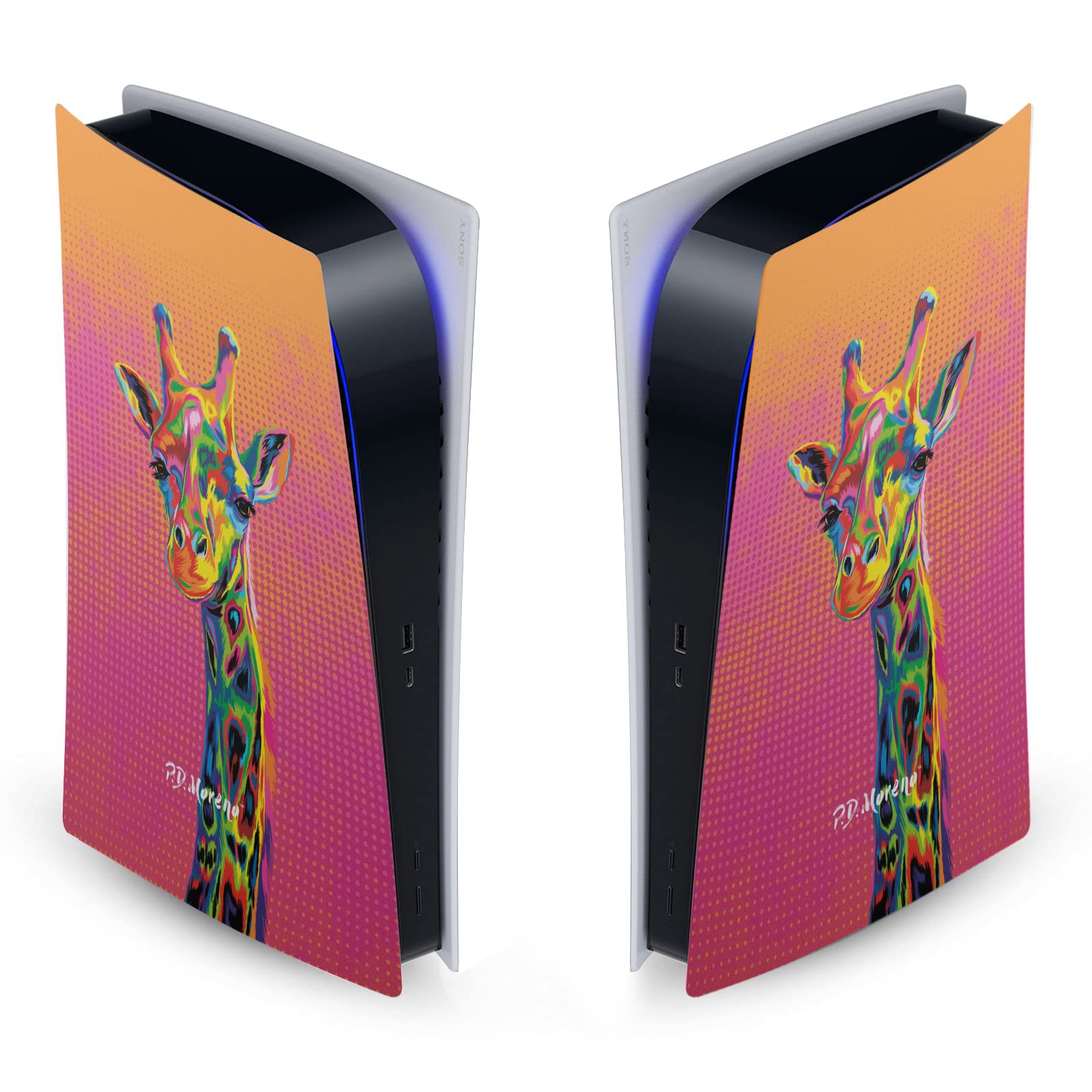 Head Case Designs Officially Licensed P.D. Moreno Giraffe Animals II Vinyl Faceplate Sticker Gaming Skin Case Cover Compatible with Sony Playstation 5 PS5 Digital Edition Console