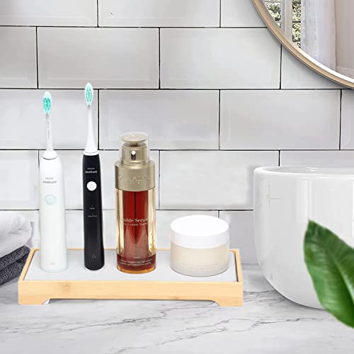 Hesanzol Instant Dry Bathroom Countertop Organizer, Drying Neat Kitchen Sink Caddy, Fast Drying Counter Tray Rack, Diatomaceous Earth Sink Tray
