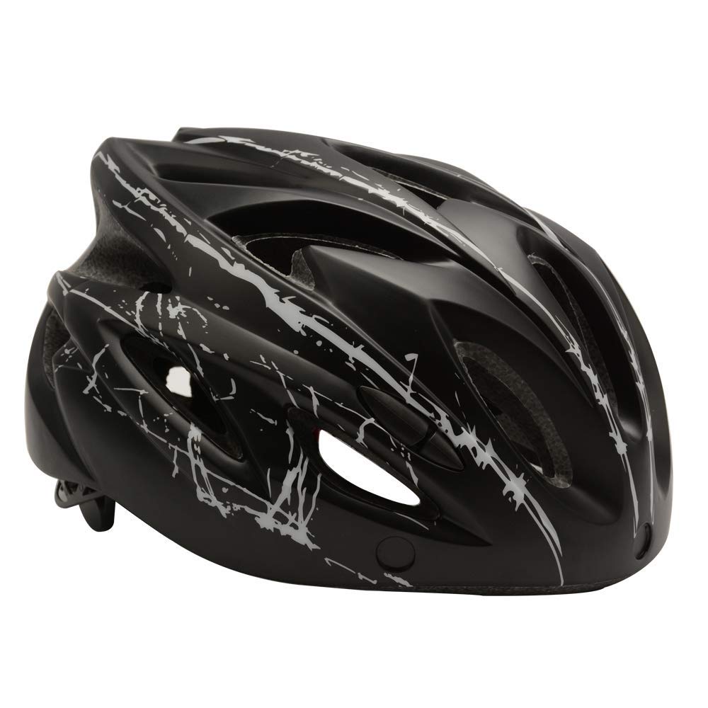 GOWIKNS Bike Helmet, Lightweight Microshell Design, Adjustable, Bicycle Helmet for Adults Youth Mountain Road Biker (Black Plus White)