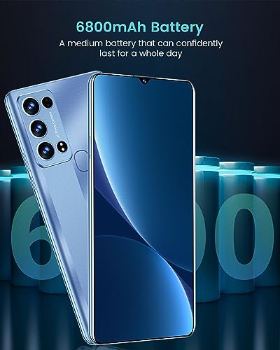 VIQEE Rion9Pro 5G Unlocked Cell Phones,6G+256GB Dual Sim Smartphone, Unlocked Mobile Phone with 6.72inch Waterdrop Screen, Android Phone 48+108 MP | 6800mAh | Fingerprint Lock & Face ID | (Blue)