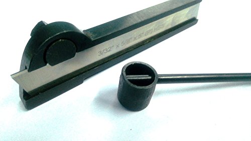 Lathe Cut off Parting Tool with HSS Blade 3/32" x 5/8" x 5" with Wrench