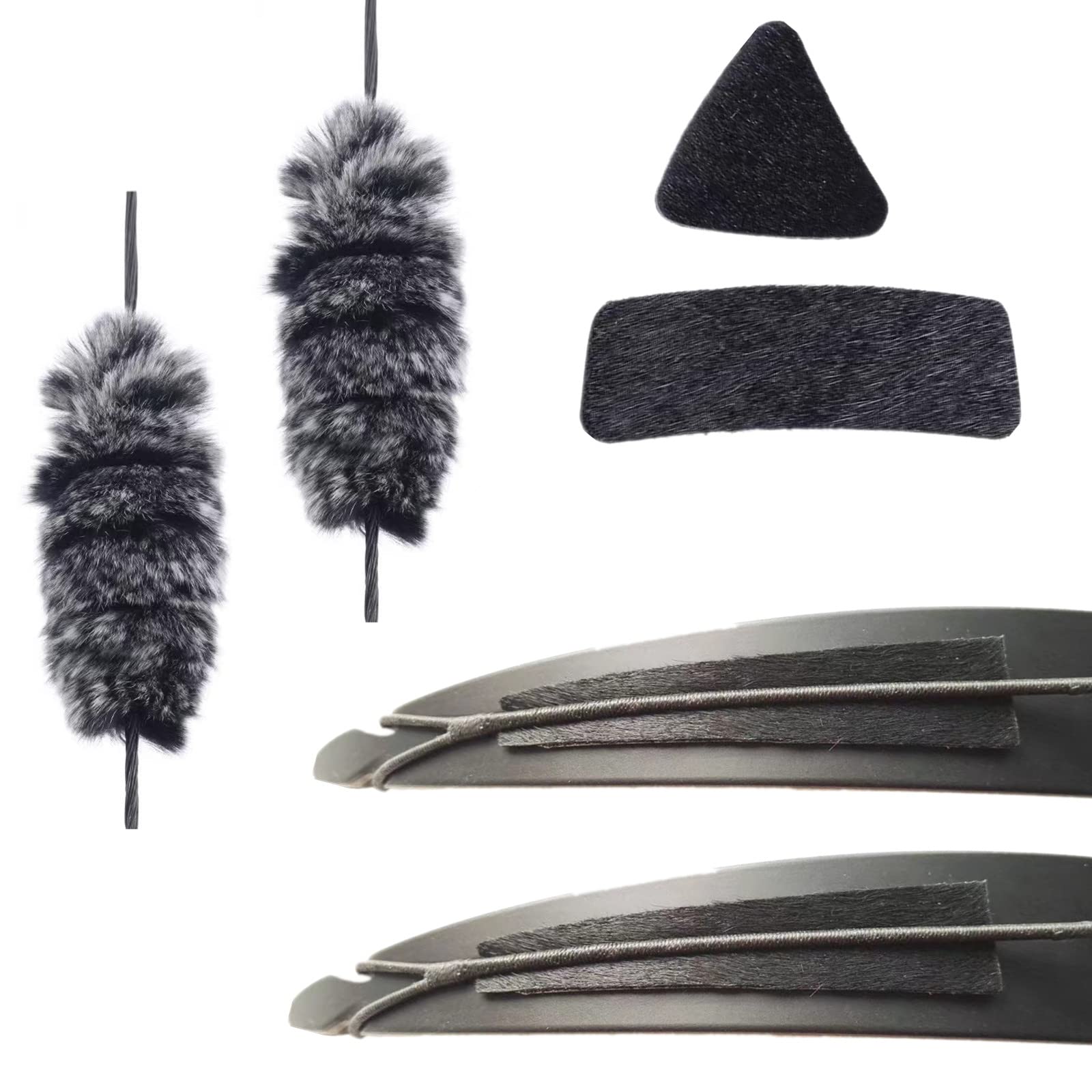 Gemilla Archery Bow Silencers Set Bow String Silencer Arrow Rest Plate Bow Limb Silencers Recurve Bow Accessories for Traditional Long Bow (1Set)