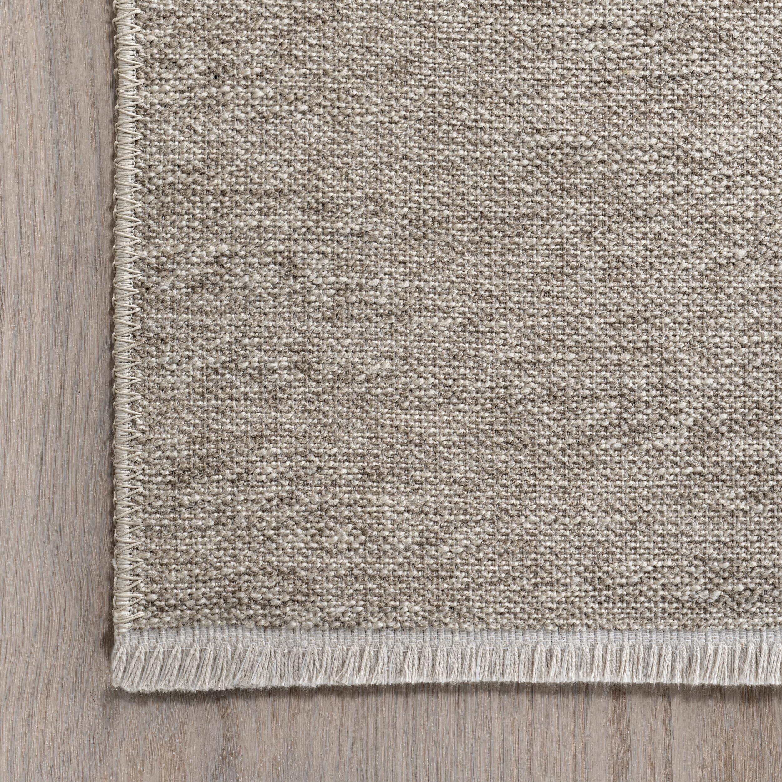 nuLOOM 3' x 5' Versa Collection Reversible SuperiorWash Area Rug, Machine Washable, Stain-Resistant, Easy Storage, Oeko-TEX Certified, Kirby Cream