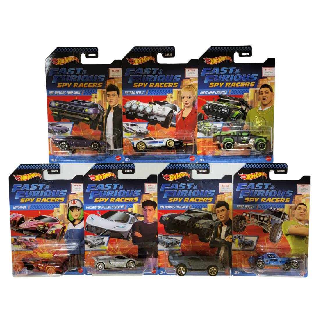 Hot Wheels Fast & Furious Spy Racers Complete Set of 7 Diecast Vehicles from GNN29-979C Release