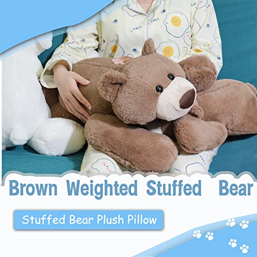 ERXKVS Bear Hand Puppet Stuffed Animals, 19.6" Large Stuffed Bear Hand Puppet,Cute Comfort Item Gift for Both Kids and Adults