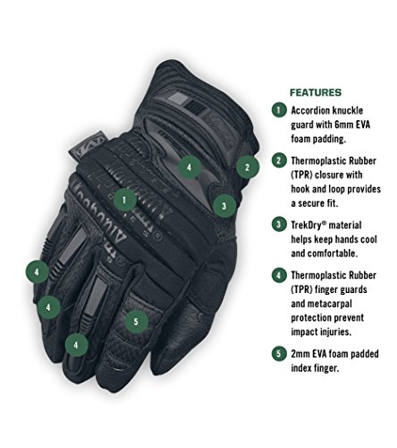 Mechanix Wear: M-Pact 2 Covert Tactical Work Gloves (Large, All Black)