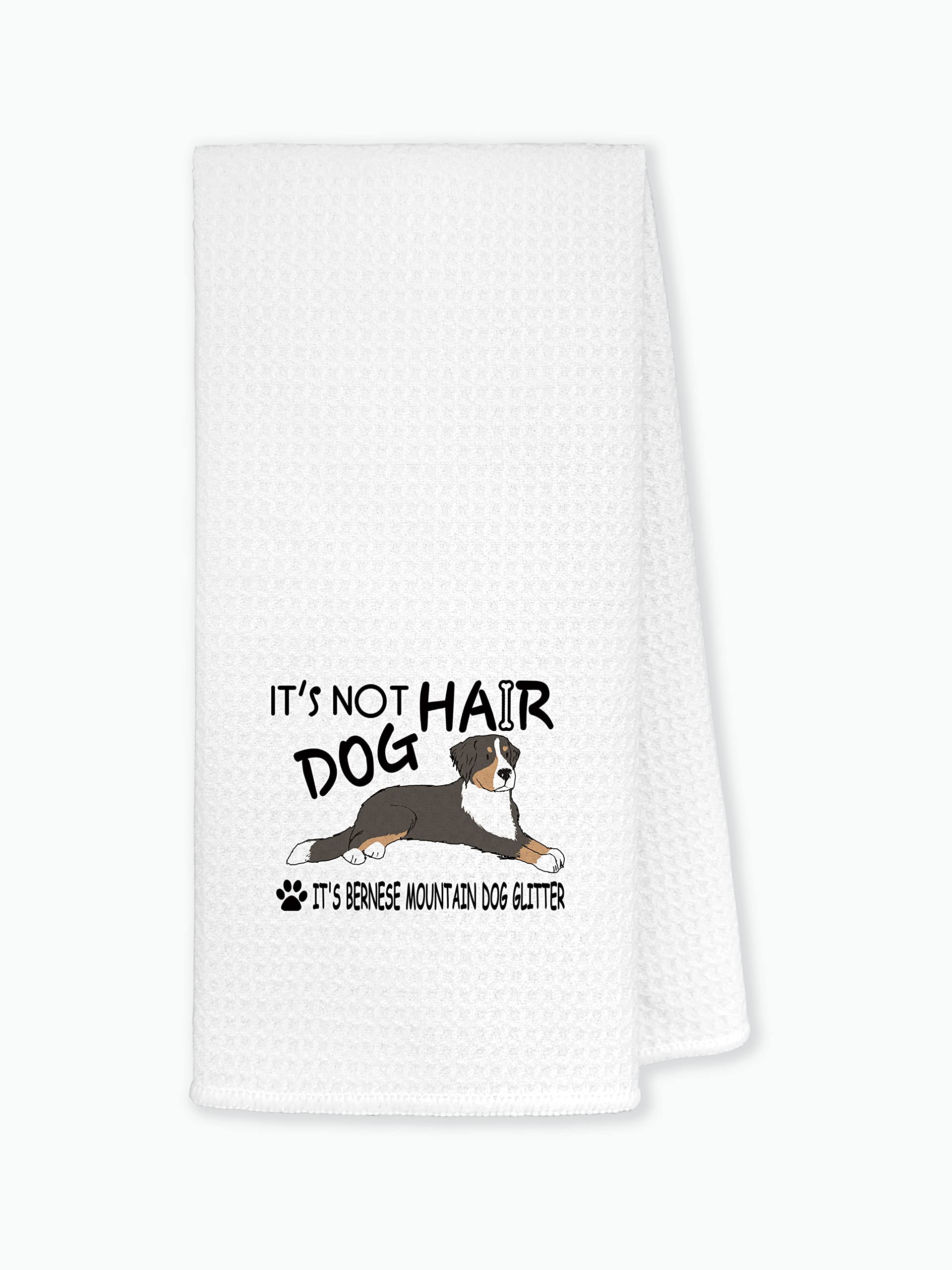 It's Not Dog Hair It's Bernese Mountain Dog Glitter Kitchen Towels Dishcloths 24"x16",Funny Puppy Dog Dish Towels Bath Towels Hand Towels,Gifts For Dog Lovers Girls Women,Bernese Mountain Dog Mom Gift