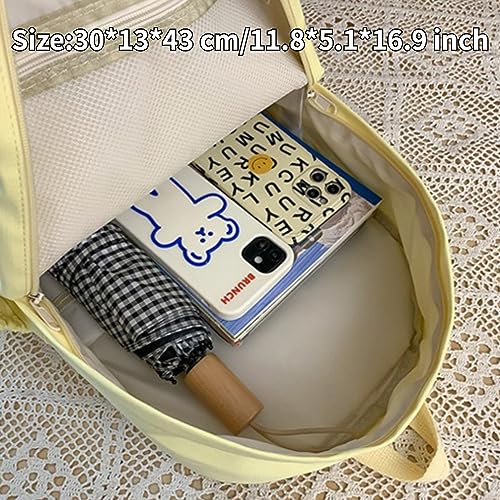 STRGZR Kawaii Cute Backpack, Aesthetic Y2K Retro Star Graphic Harajuku Backpack Laptop Backpack Travel Casual Daypack (Black)