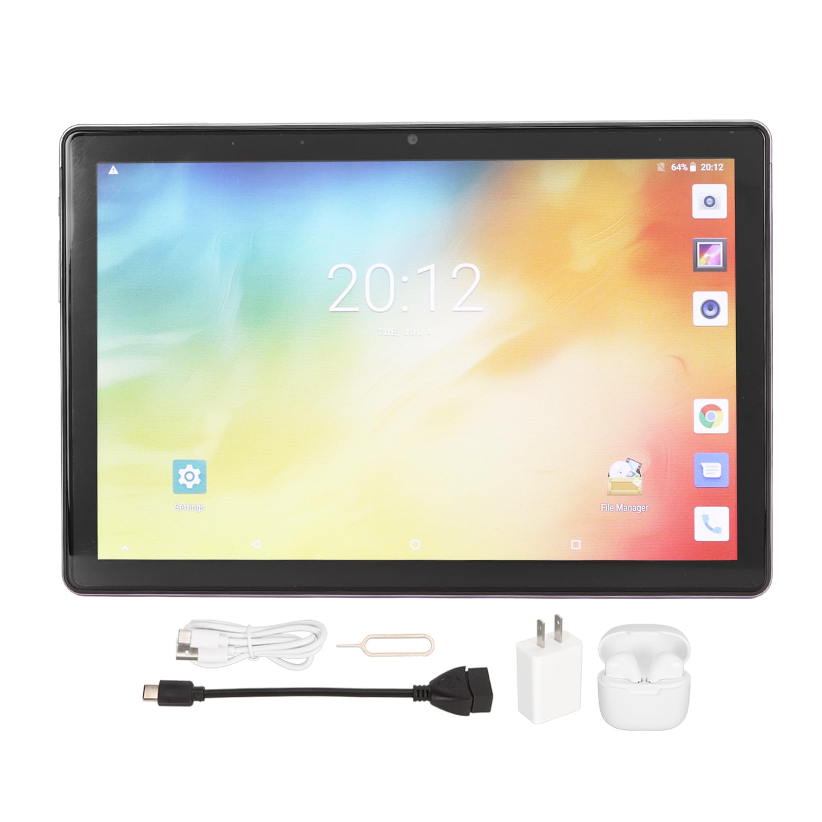 ICRPSTU Smart Tablet, 1920x1200 Resolution 12+256GB 100β240V 8+20MP Dual Camera 5G WiFi Tablet with Earphones for Office (#3)