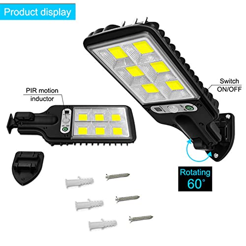 Solar Street Light Solar LED Outdoor Light IP65 Waterproof Street Light, Dusk to Da-wn with LED Light Outdoor Solar Street Light for Square, Yard and Parking & Garden