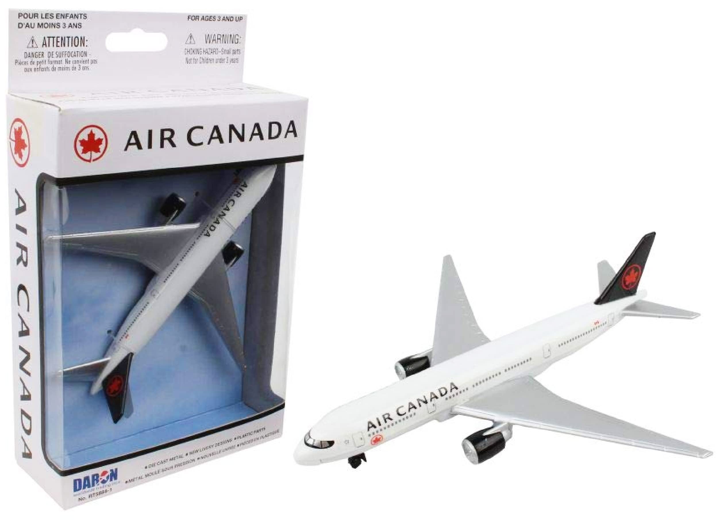 Matty's Toy Stop Daron American Airlines, Air Canada & Aeromexico Die-cast Planes North American Collection Set Bundle with Storage Bag - 3 Pack