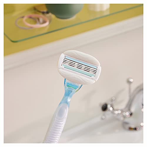 Gillette Venus Comfortglide Women's Razor Refills, Vanilla Creme, 4 Count, Womens Razors/Blades