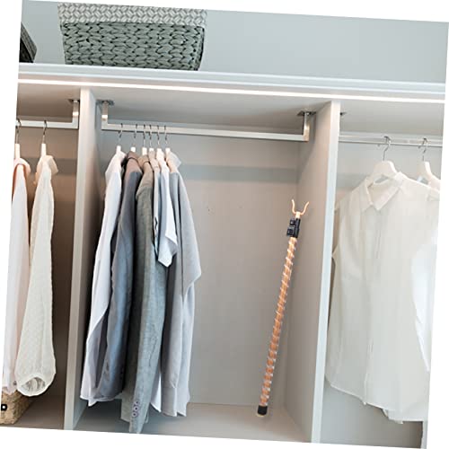 OKUMEYR 2pcs Stainless Steel Toilet Paper Holder Out Door Curtains Blinds Curtains Adjustable Closet Pole Retractable Reach Stick Washing Line Clothes Reaching Pole Clothes Fork Rod CD