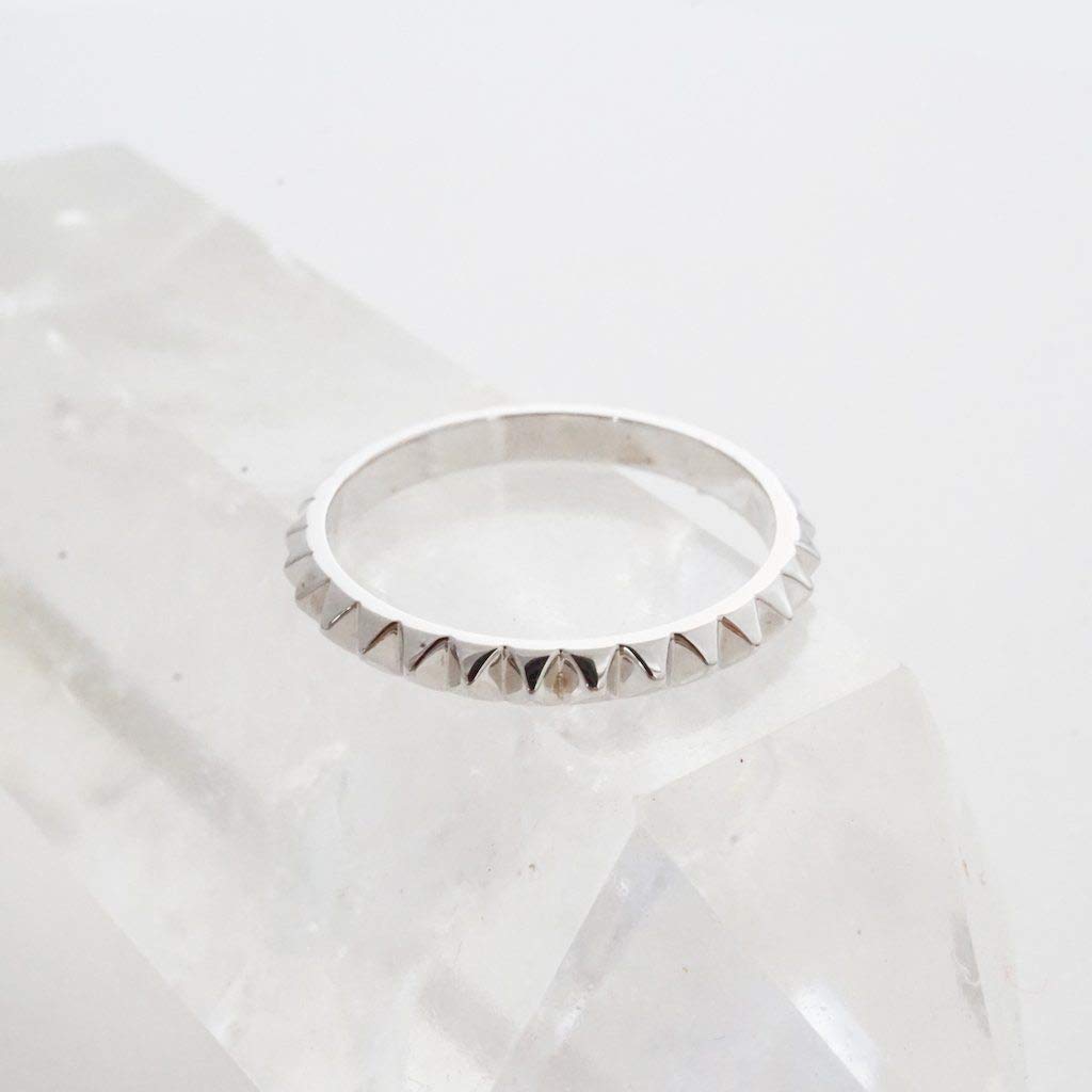 Honeycat Thin Spike Band Ring in Gold, Rose Gold, or Silver | Minimalist, Delicate Jewelry (Silver, 7)