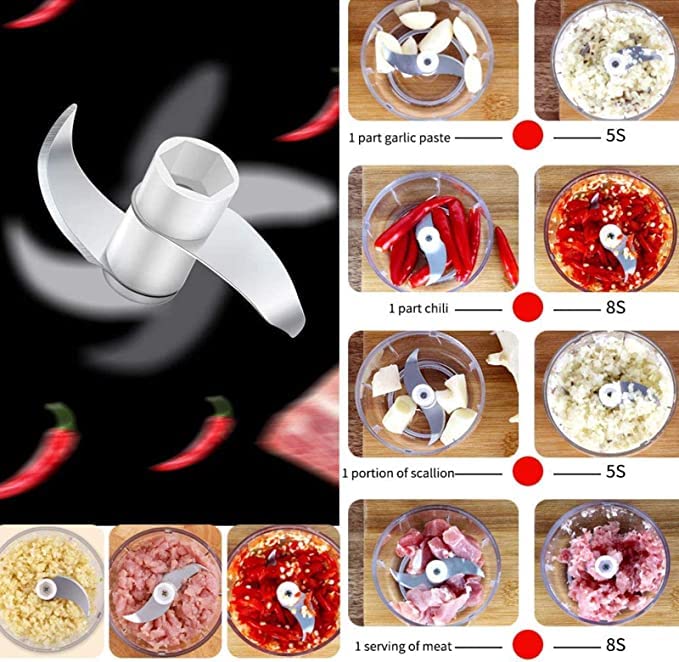 Electric Mini Food Chopper Small Food Processor with Spoon and Brush,Used for Onion Garlic Pepper Vegetable Meat Mincer/Grinder/Puree Food (pink)