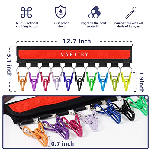Vartiey Hat Rack Organizer, baseball cap organizer,Cap Organizer Holder for Hanger & Room Closet, Multifunctional Baseball Cap Organizer Hanger Folding Travel Clothespins Hanger with 10 Clips