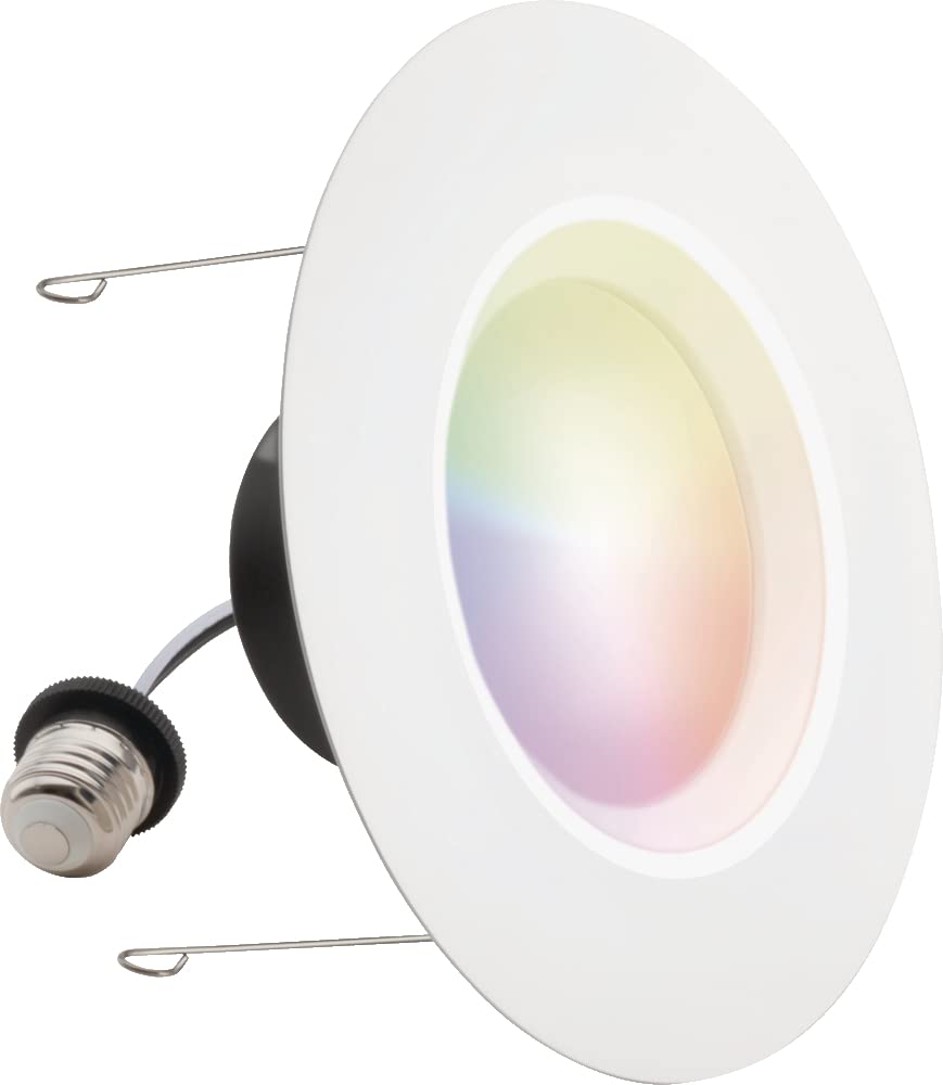 Juno RB56SC RGBW MW CP4 M2 RetroBasics Retrofit Smart LED Downlight, Switchable 2700K - 5000K, RGBW Color Changing, Matte White, 5 to 6 Inch, 4 Pack