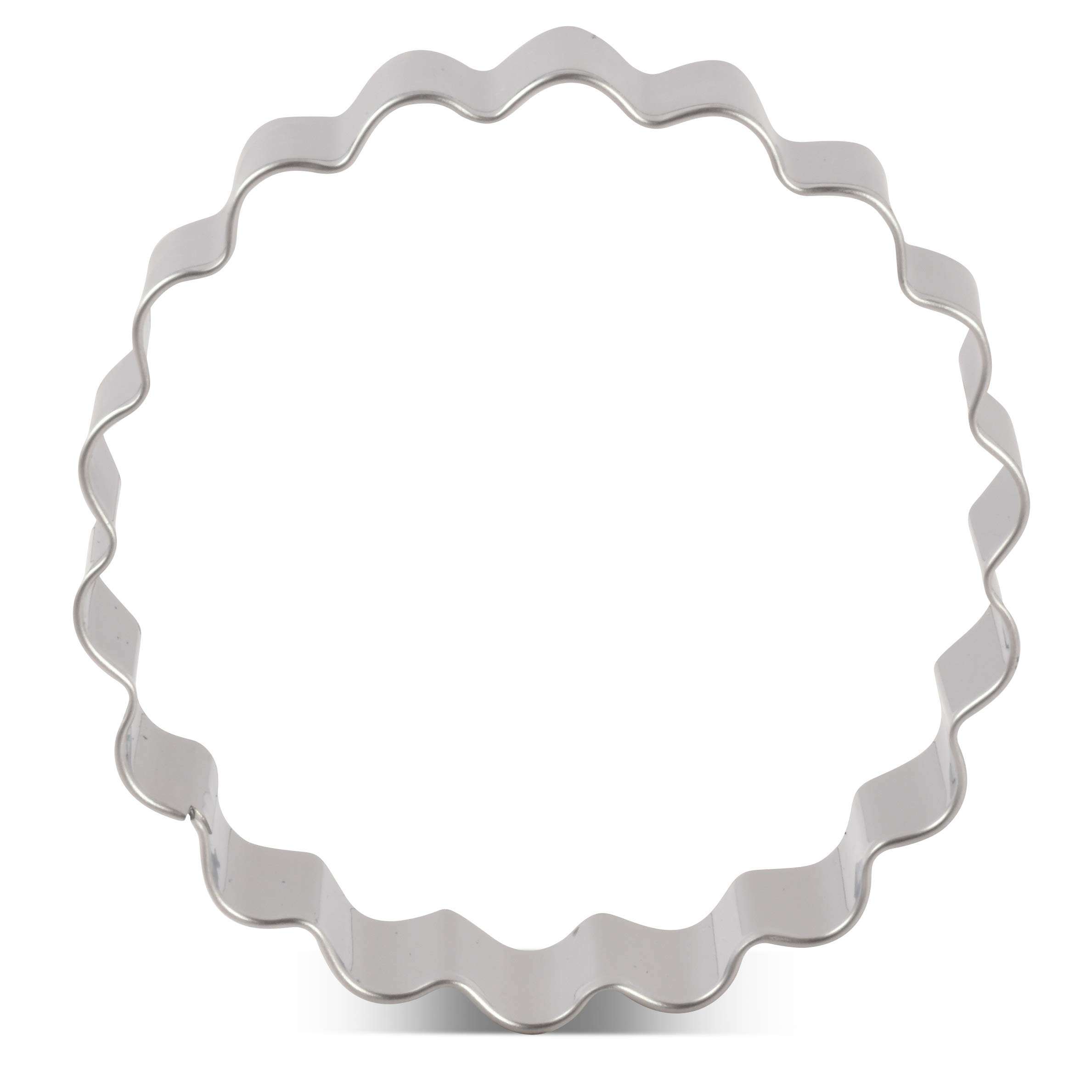 LILIAO Fluted Round/Circle Cookie and Biscuit Cutter - 3.3 inches - Stainless Steel