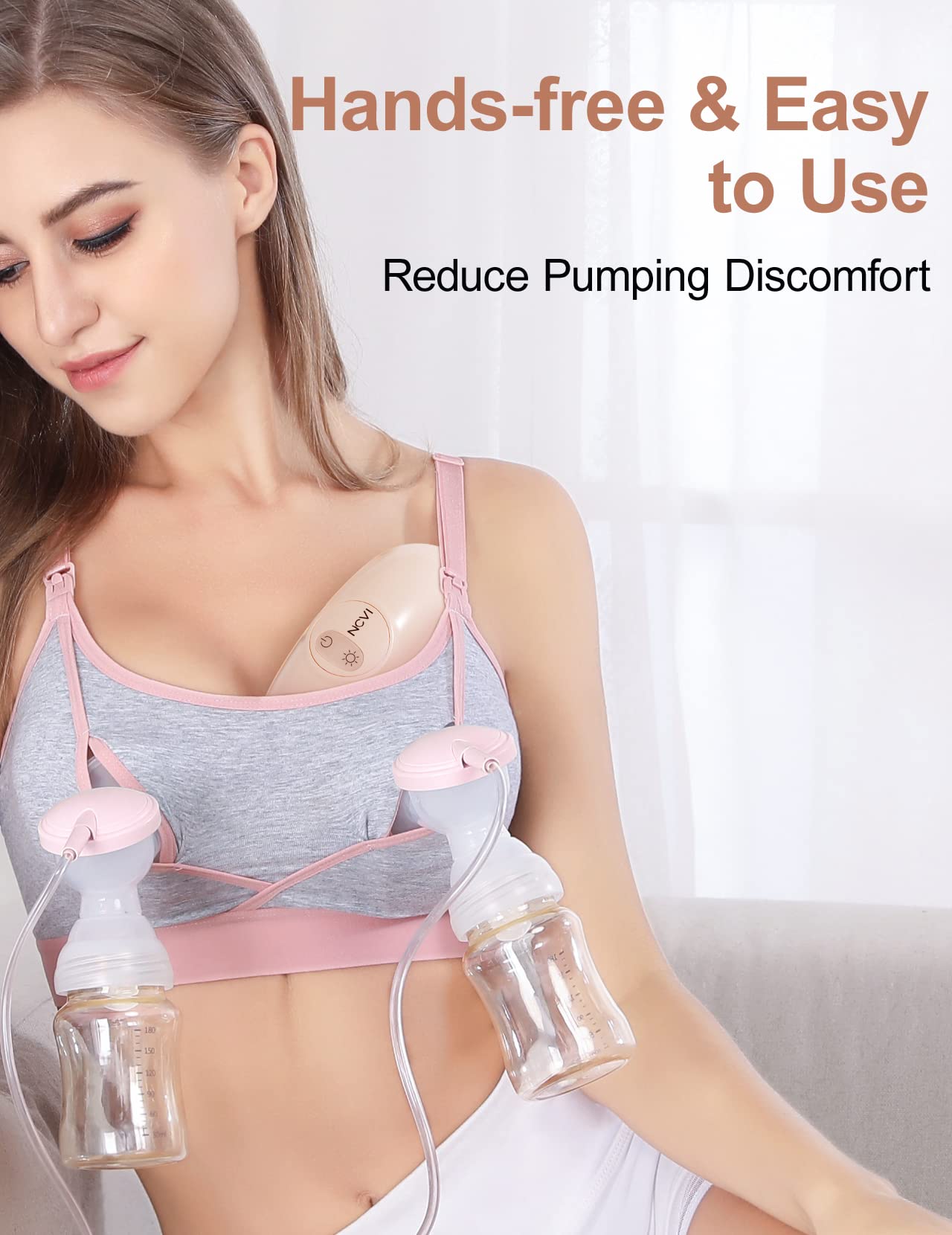 NCVI Warming Lactation Massager, 2-in-1 Breast Massager for Breastfeeding, Lactation Massager for Clogged Ducts, Engorgement, Heat & Vibration for Improved Milk Flow, Nursing Essentials 2 Pack