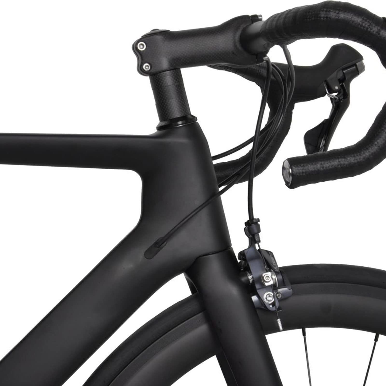 HESNDzxc Bicycles for Adults Carbon Frame Road Bike Alloy Wheel Clincher Fork Seatpost V Brake (Size : Medium)