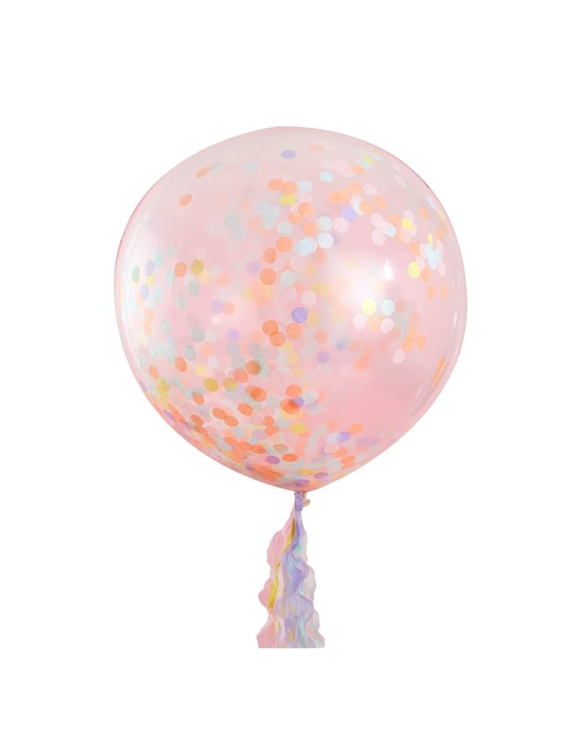 Ginger Ray Clear 36 Inch Giant Pastel Confetti Party Decorative Balloon