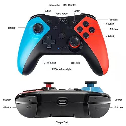 Gray Rabbit Wireless pro Controller for switch , switch pro controller with 6-Axis Gyro Sensorwakeup screenshot and dual vibration