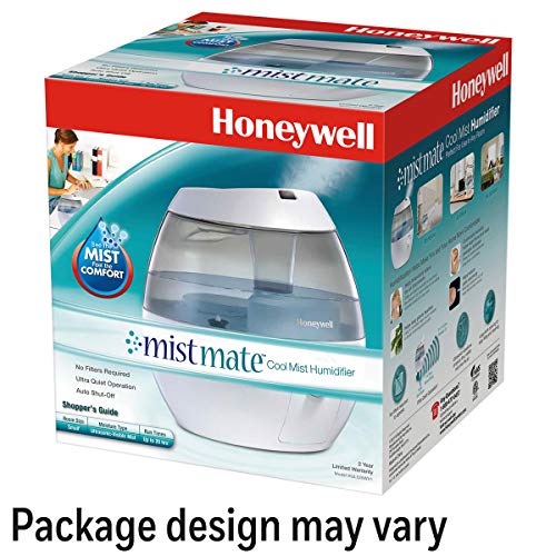 Honeywell HUL520W MistMate Ultrasonic Cool Mist Humidifier, White β Cool Mist Humidifier for Bedroom, Home or Office