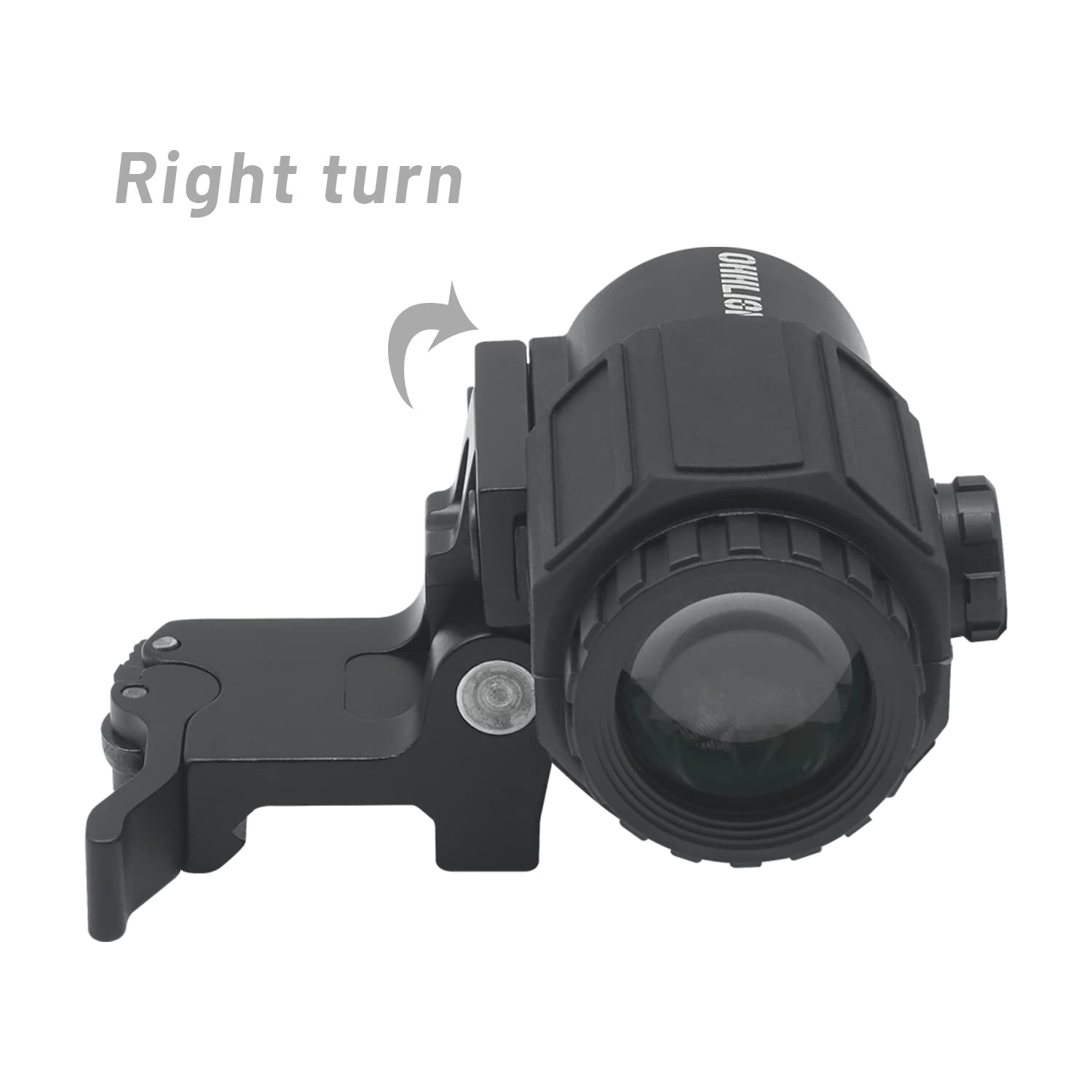 G43 Micro 3X Magnifier with Flip-to-Side Quick Detachable QD Mount for Holographic Red Dot Reflex Sight