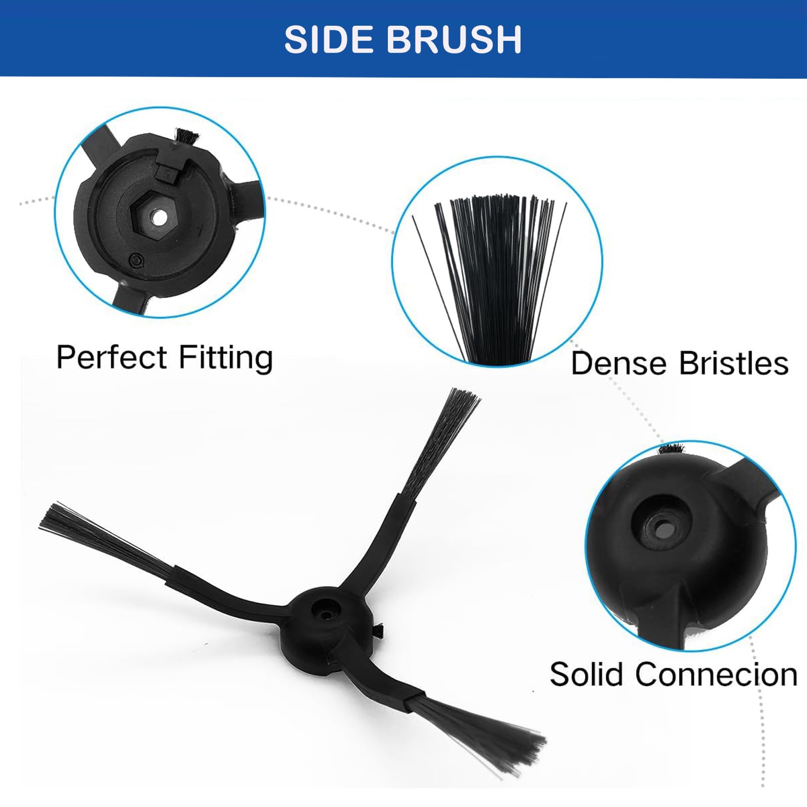 Replacement Parts for Airrobo T20+ Robot Vacuum Accessories Kit, Inclue1 Main Brush 3 HEPA Filters 3 Mop Pads 3 Dust Bags 6 Side Brushes(16 Pack )