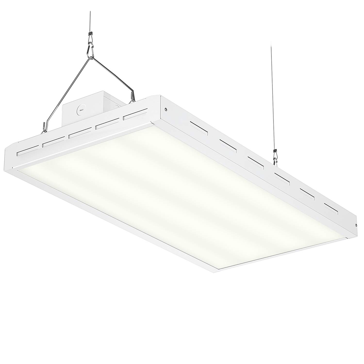 FAITHSAIL 2FT Linear LED High Bay Shop Light, 110W, 13200LM, 5000K, Industrial LED Warehouse Lighting, 2 Foot Indoor Aisle Area Workshop Garage Highbay LED Lights, 4 Lamp Fluorescent Equivalent