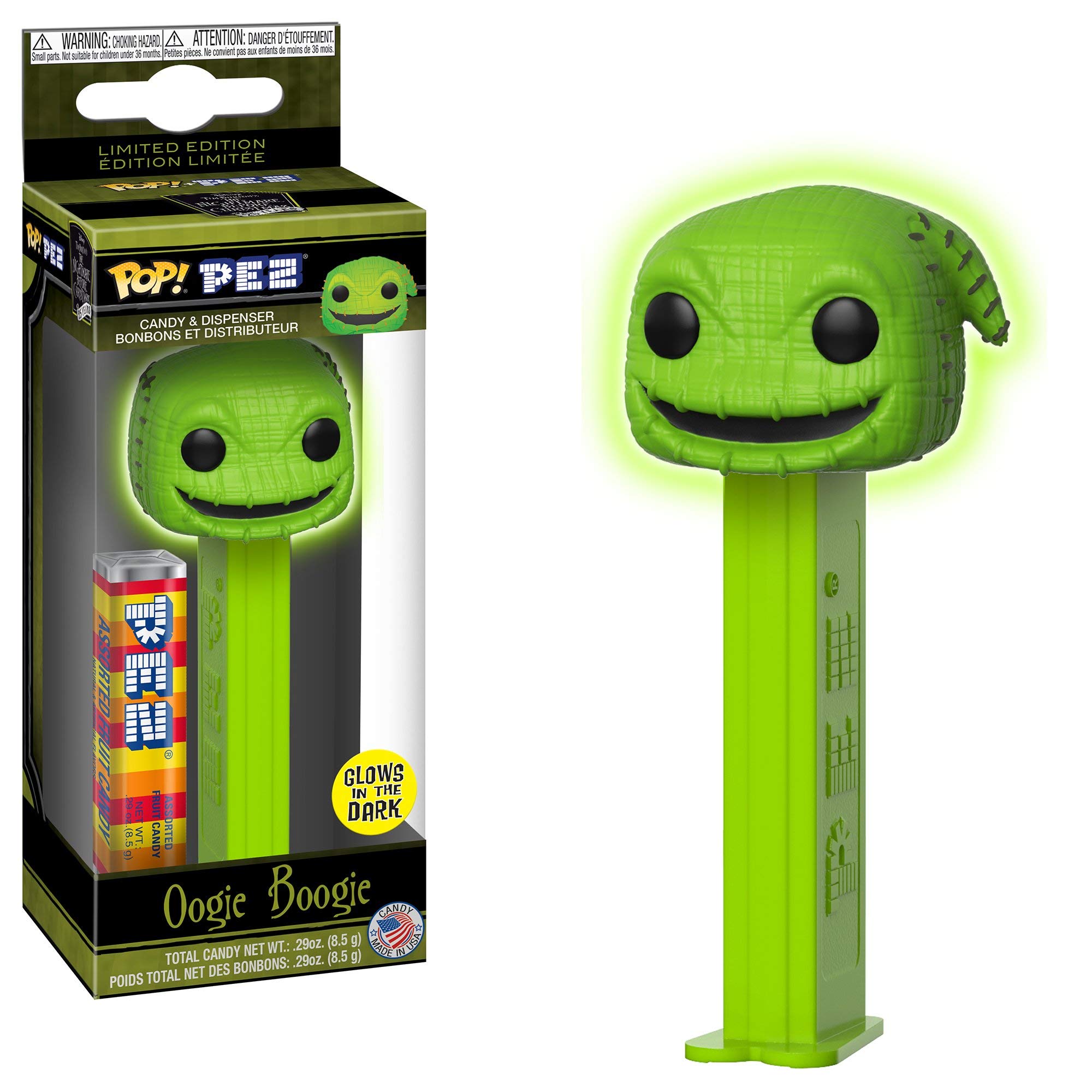 Funko 34414 POP! PEZ: Nightmare Before Christmas - Oogie Boogie (Glow in The Dark), Multicolor