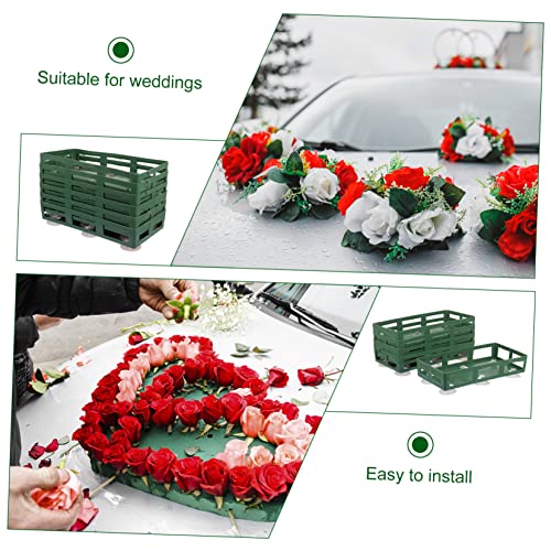 IMIKEYA 6Pcs Plastic Rectangular Tray Floral Grande cage Suction Cup Dining Table Florist Supplies Bride Flower Arrangement Wedding Flower Arrangements Floats cage Flower Arrangement Kit