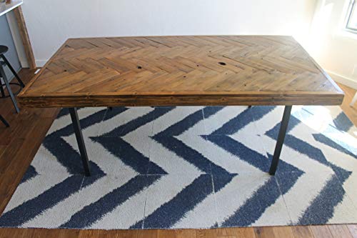 Reclaimed Wood Herringbone Dining Table - Made to Order