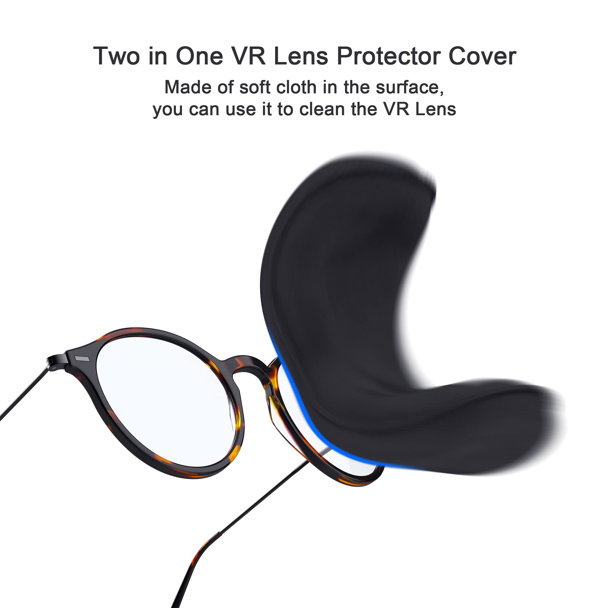 HZLucki VR Lens Protector Cover Dust Proof Anti-Scratch Lens Protector Cover Accessories Compatible Quest 2, Quest 1, Quest Pro, Valve Index, Rift S, Pico 4 and HP Reverb