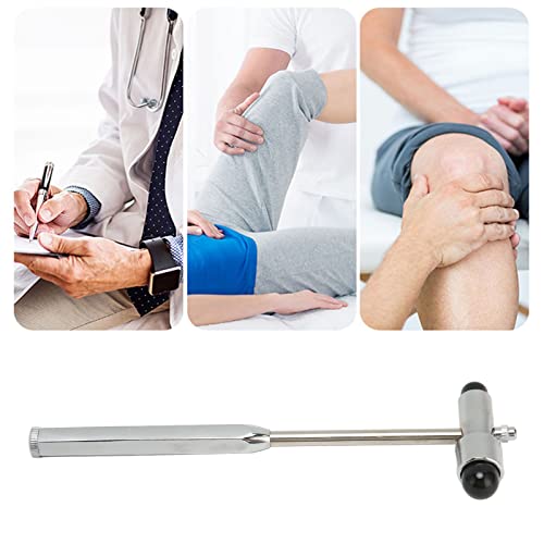 Neurological Massage Hammer, Silicone Zinc Alloy Neurological Diagnostic Hammer T Shaped Moderate Strength for Health Examination