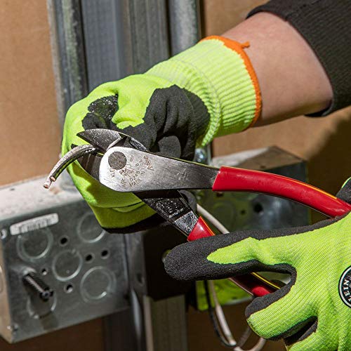 Klein Tools D248-8 Pliers, Diagonal Cutting Multi-Purpose Pliers with Angled Head, High-Leverage Design, and Short Jaw, 8-Inch