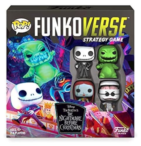 Funko Games Board 0-Base The Nightmare Before Christmas Funkoverse - TNBC - Light Strategy Board Game for Children & Adults (Ages 10+) - 2-4 Players - Collectible Vinyl Figure - Gift Idea
