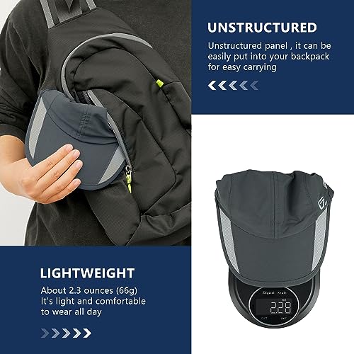 GADIEMKENSD Outdoor Running Hat Men's Cooling UPF50+ Womens Baseball Cap Sport Mesh Sun Hat Trucker Dad Hats Quick Dry Breathable Unstructured for Summer Camping Fishing Hiking Improved Dark Gray M