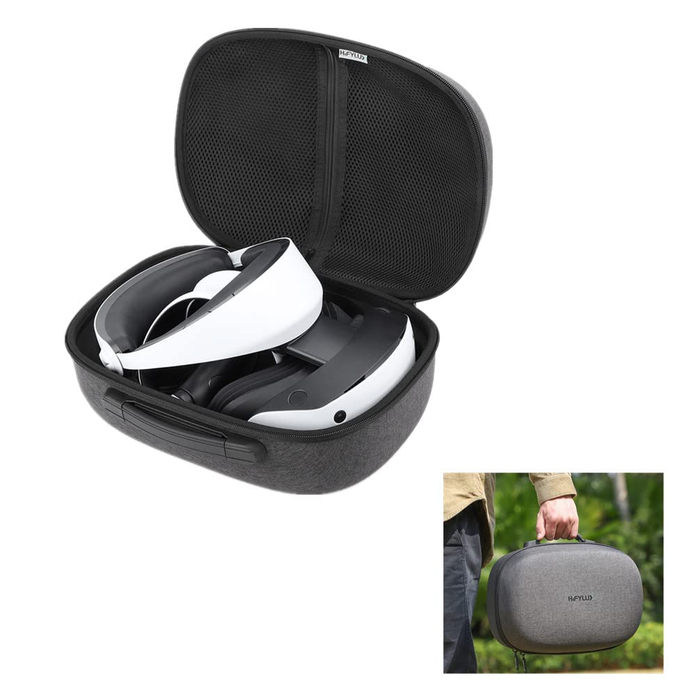 MayHei Portable Hard Shell Carrying Case Suitable for PlayStation VR2 Storage Bag Gaming Headset Handle for PS VR2 Accessories, Black