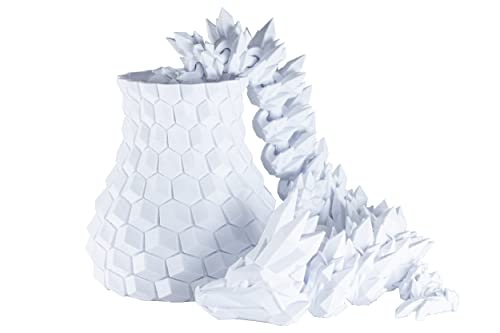 VOXELPLA 1.75mm White PLA Plus Filament (1kg) for 3D Printer, 3D Printing, FDM, Compatible with Creality Printer and All 3D Printer Filament