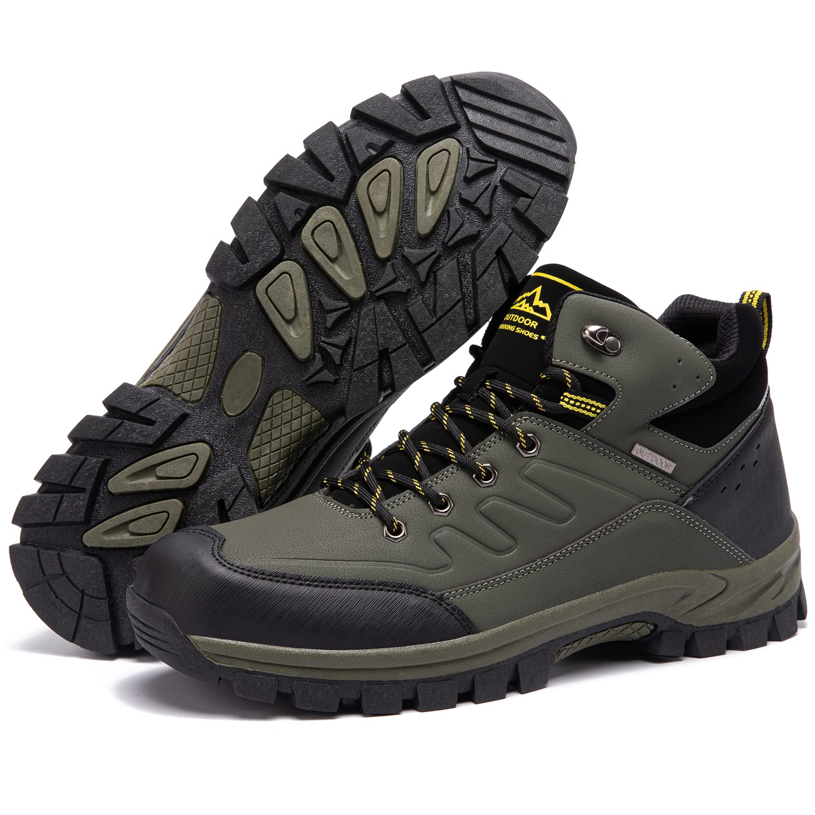 HIKLDK Waterproof Hiking Shoes for Men Casual Outdoor Non-Slip Boots
