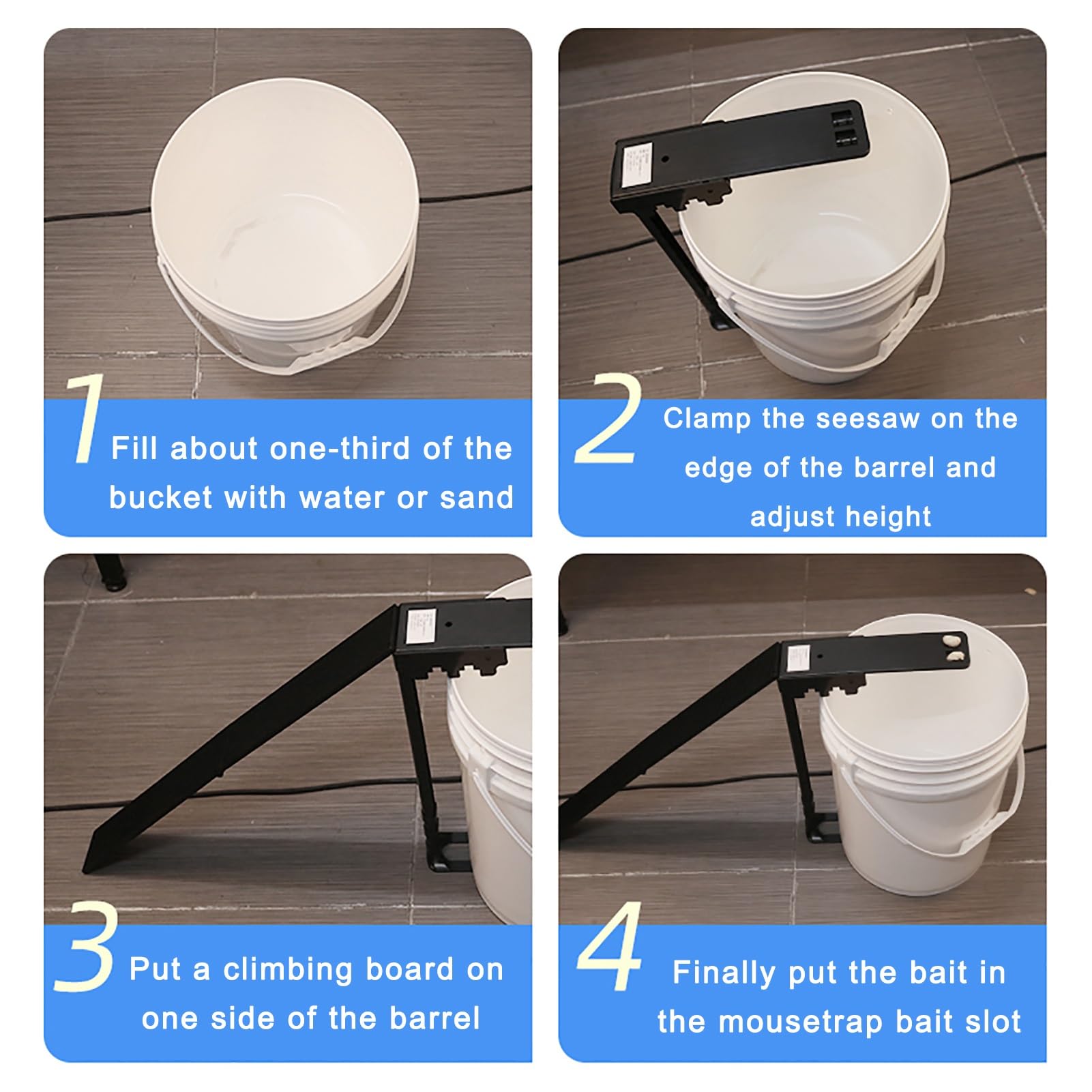 Rat Trap for House,Mouse Bucket Trap Rolling Mouse Trap Walk The Plank Auto Reset Humane Rat Trap,Live Catch and Release Bucket Spin Roller Multi Catch Ramp Included for Indoor Outdoor