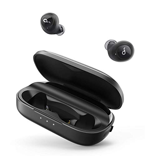 Soundcore Liberty True-Wireless Headphones, 100-Hour Playtime, Bluetooth 5 Wireless Earbuds, Graphene Driver Technology, Sweatproof True Wireless Earbuds,Smart AI, Stereo Handsfree Calls (Renewed)