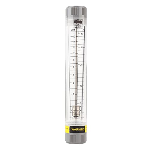Respicefinem LZM-20G Acrylic Plexiglass Meter 1-10GPM G3/4 Female Thread High Visibility Precision for Industrial Fluid Control Panel Mount Design