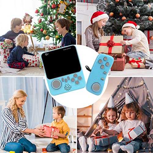 OSDUE Retro Handheld Game Console,Portable Video Game Consoles with 666 Classic Games, 3.5 Inch Color Screen 1200mAh Rechargeable Battery Retro Game Console Supports TV Connection and 2 Players(Blue)
