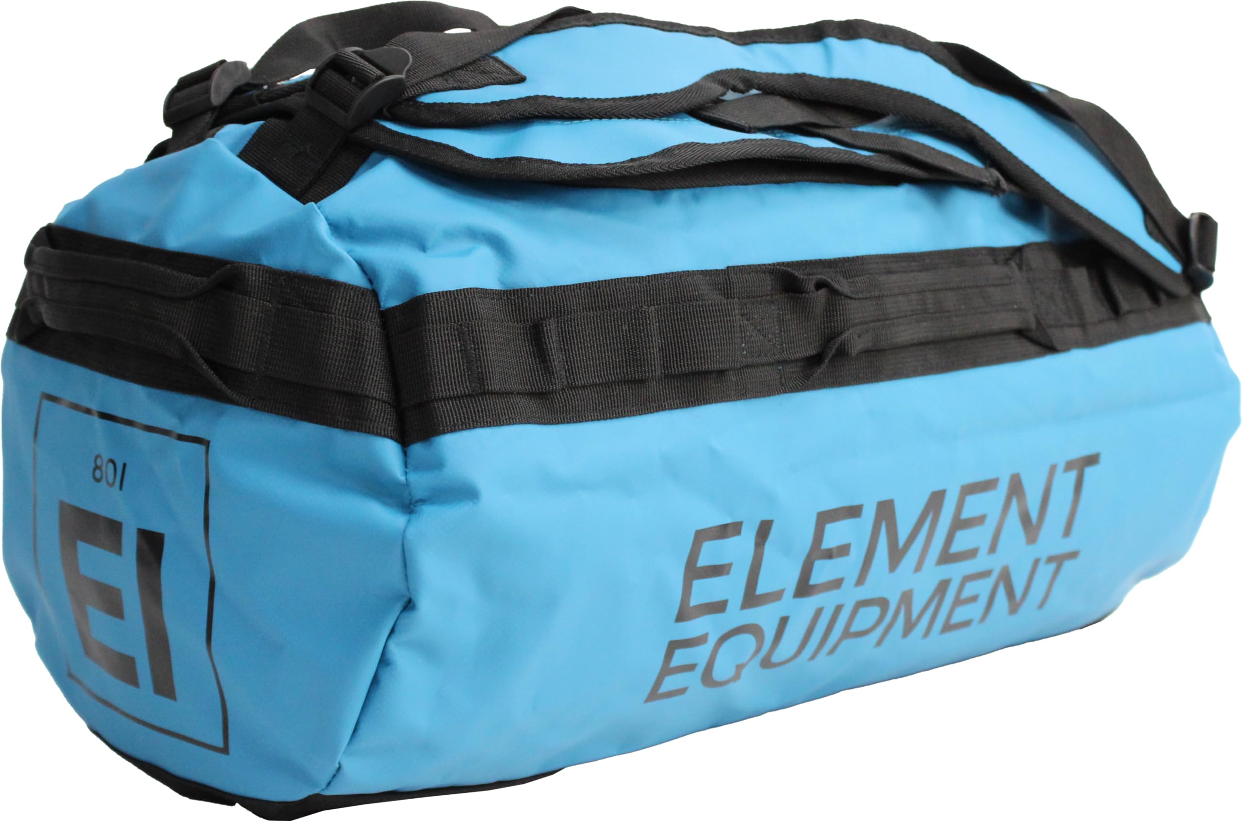 Element Equipment Trailhead Duffel Bag Shoulder Straps Waterproof Black/Blue Small