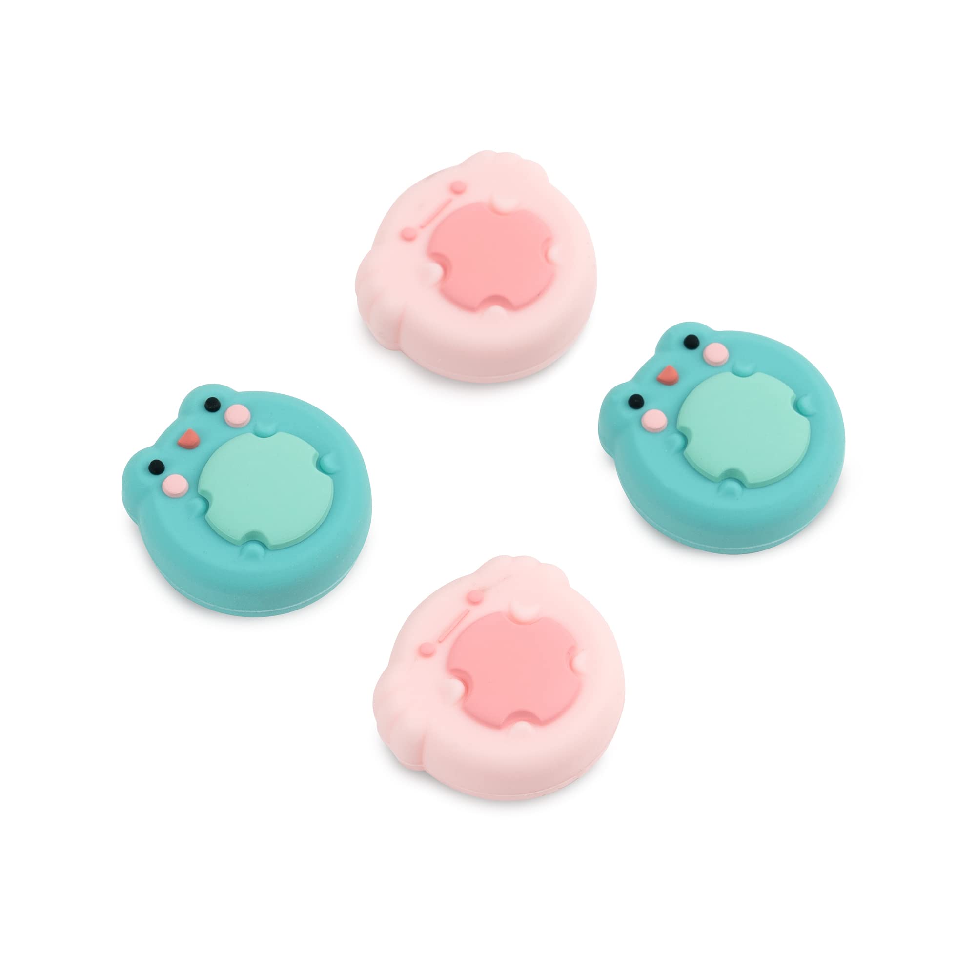 GeekShare 4PCS Cute Animal Theme Silicone Joycon Thumb Grip Caps,Joystick Cover Compatible with Steam Deck Only - Frog & Axolotl(for Steam Deck)