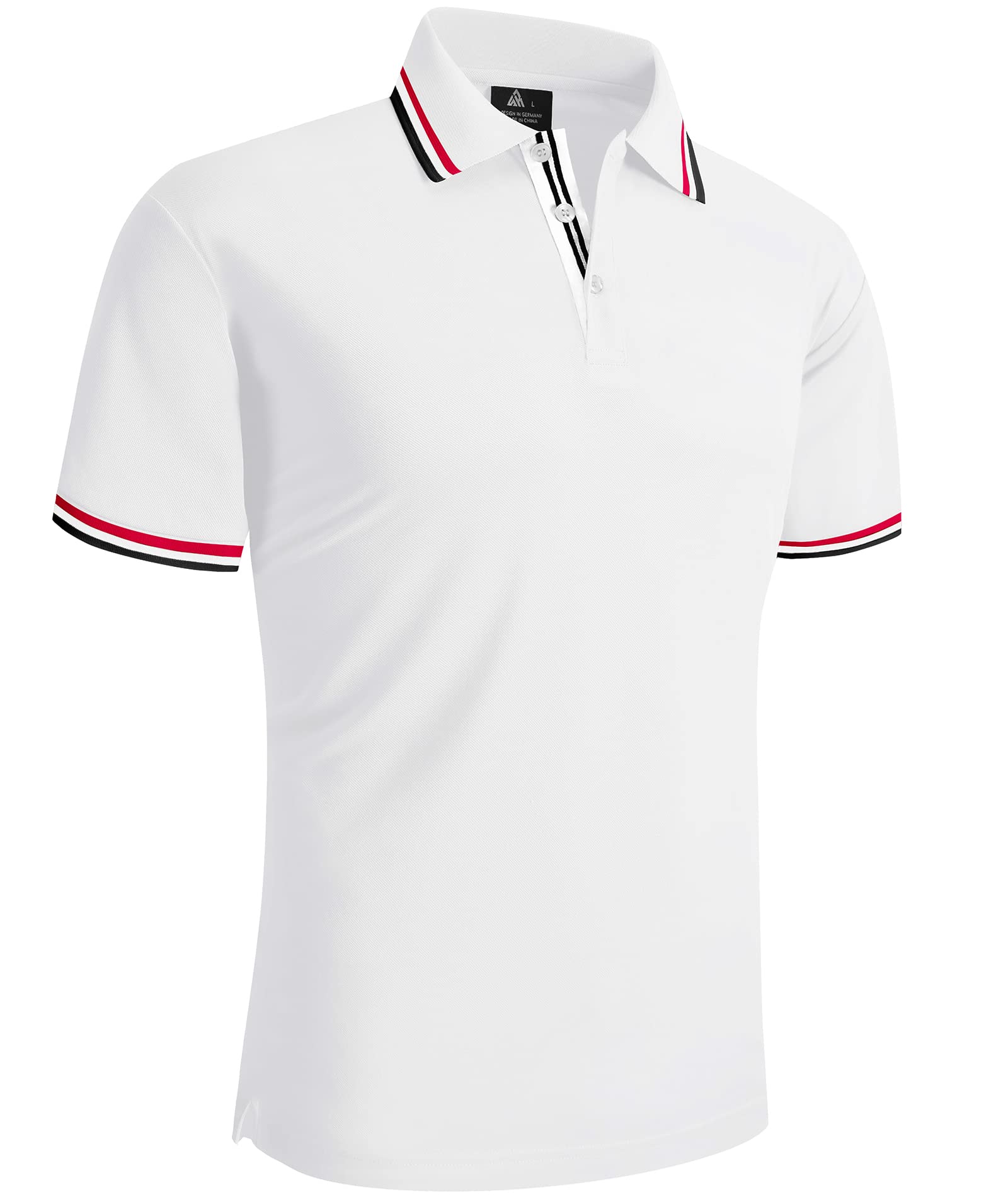 GEEK LIGHTING Polo Shirts for Men Short Sleeve Summer Causal Collared Golf Tennis T-Shirt,White XL