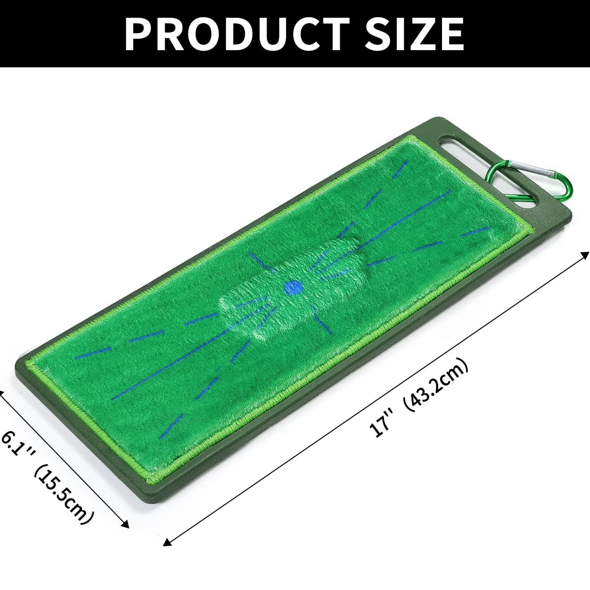 HUAEN Golf Hitting Mat,Golf Swing Training Impact Mat,Analysis & Correct Your Swing Path, Advanced Guide, Practice Grass Mat for Indoor/Outdoor