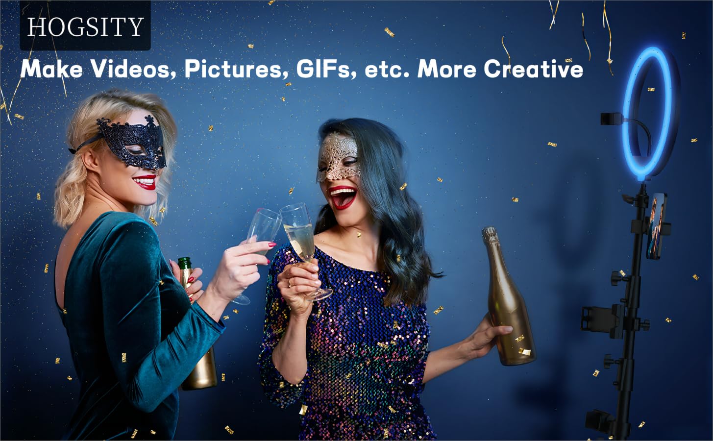 HOGSITY 360 Photo Booth Machine for Parties for 1-3 PPL,with APP,Wireless Light Strip,Custom Logo&Parts Replace,360 Camera Booth Auto Spin w/Ring Light&Flight Case for Slow Motion Etc.27